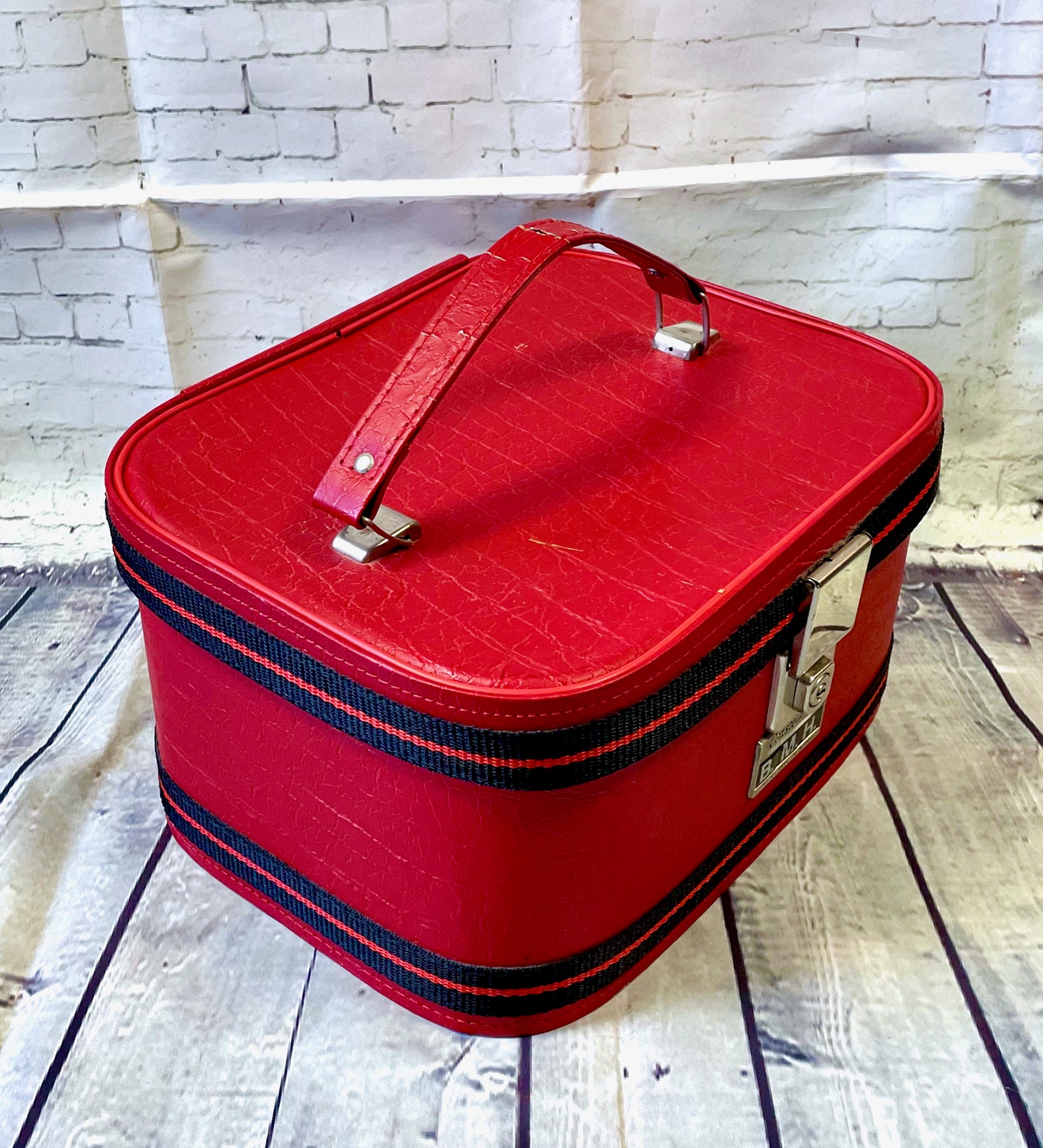 1980s Vanity Case Vintage Red Constellation Vanity/travel/train Case ...