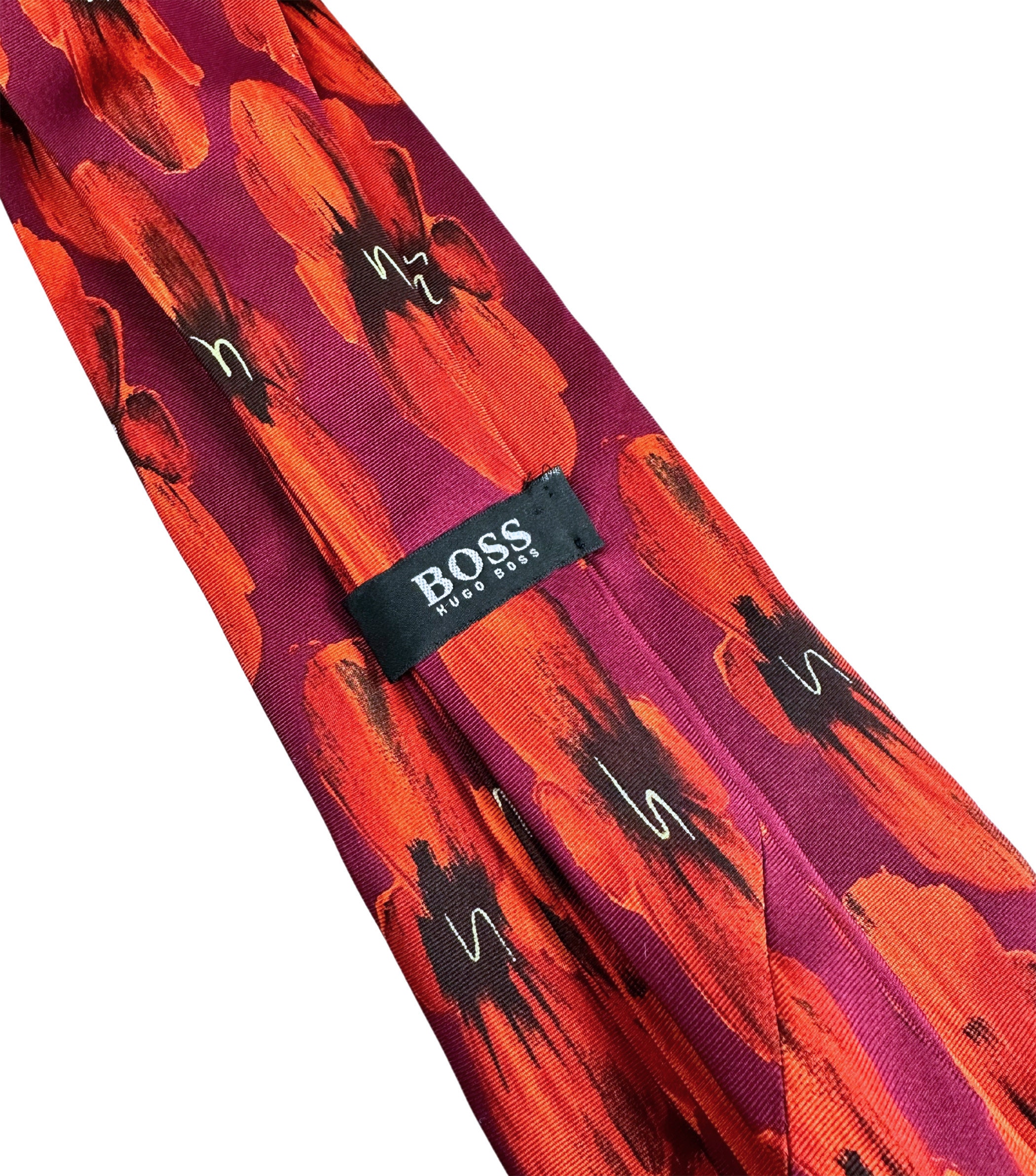 Vintage Hugo Boss Tie Vintage Hugo Boss Vintage Poppy Print Silk Tie ...