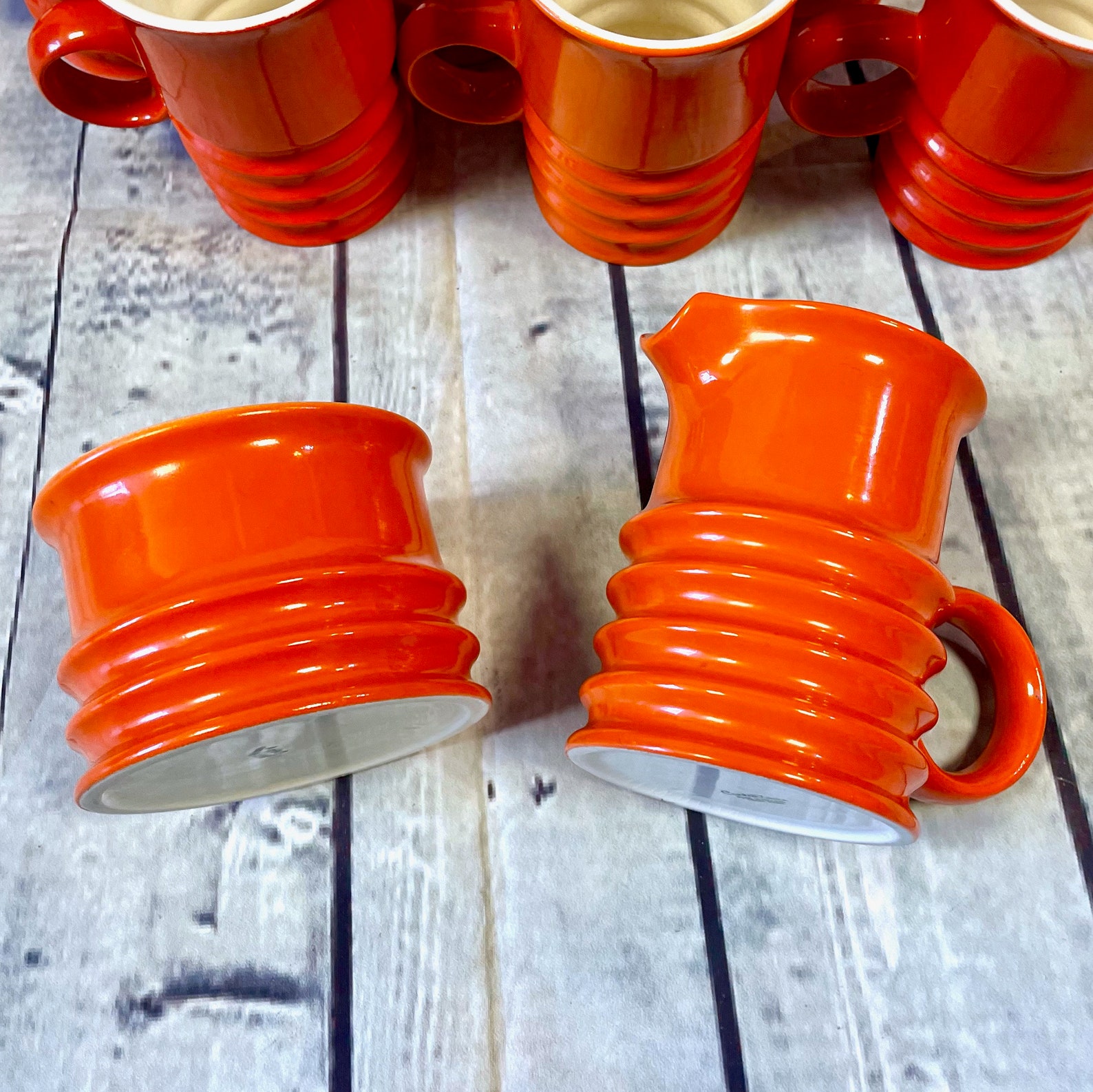 1970s Vintage Orange Carlton Ware Wellington Coffee Set, Collectables ...