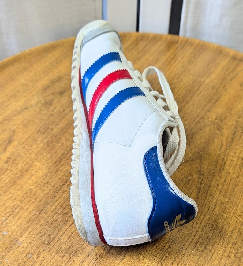 Vintage Adidas ROM Trainers: Retro White Sneakers, UK Size 7 - Etsy