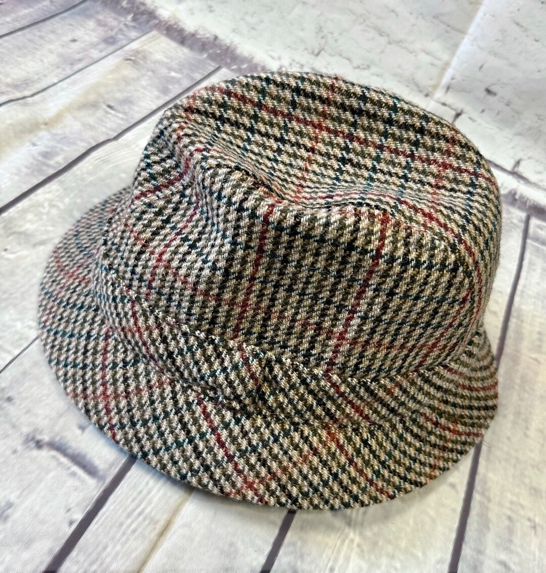Vintage Trilby Hat Mens Vintage Tweed Trilby Hat, Vintage Hat, Vintage ...