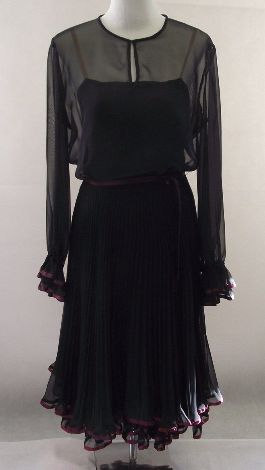 Vintage Jean Allen Dress Vintage 1960s Jean Allen Sheer Pleated Chiffon ...