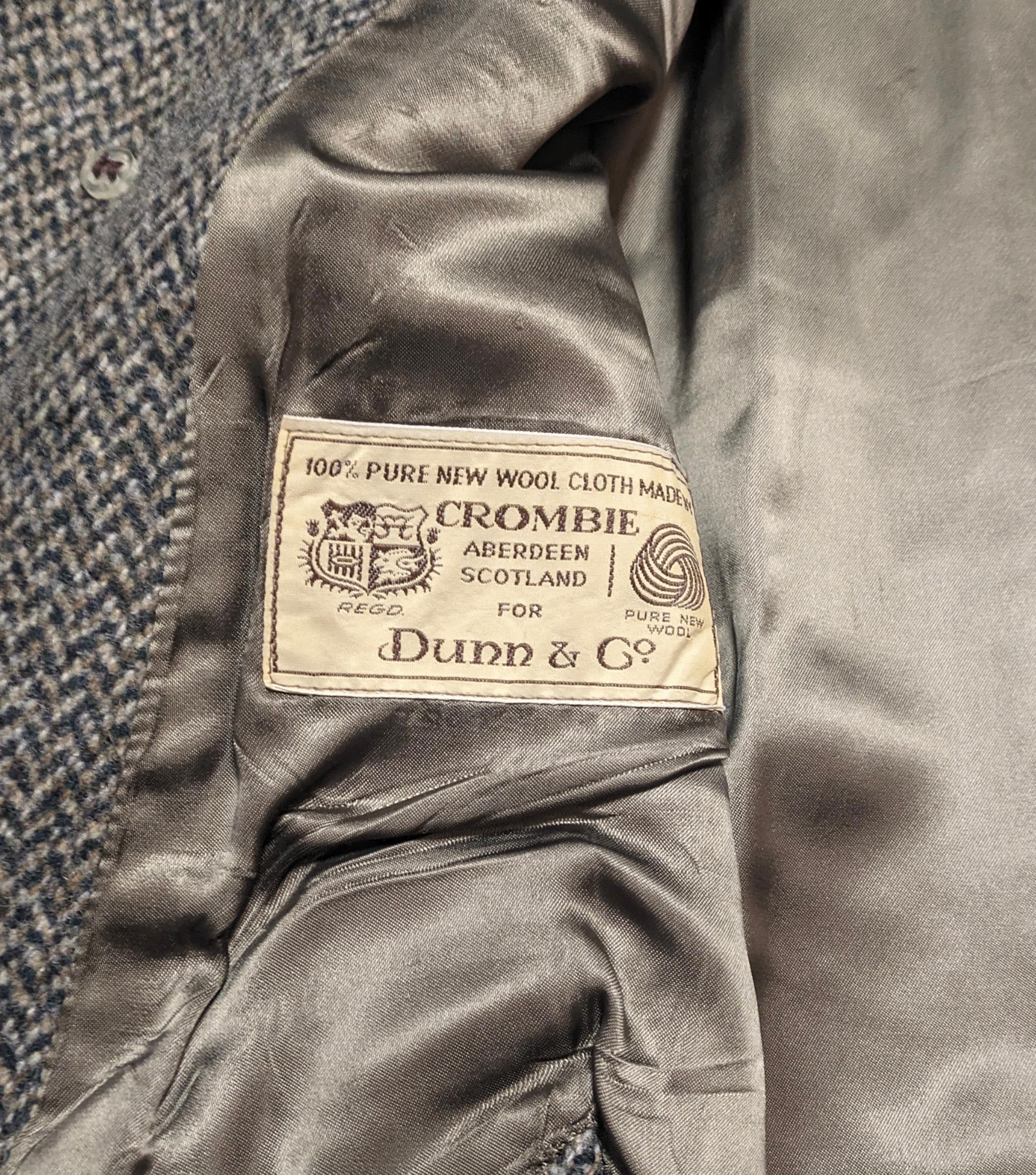 Mens Vintage Overcoat Dunn & Co Tweed Crombie Overcoat Size Medium ...