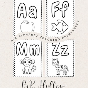 A–Z Alphabet Coloring Pages With Uppercase & Lowercase Letters ...