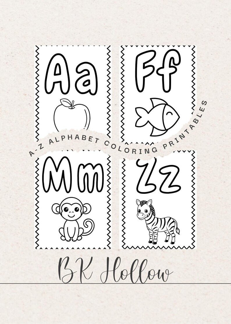 A–Z Alphabet Coloring Pages With Uppercase & Lowercase Letters ...