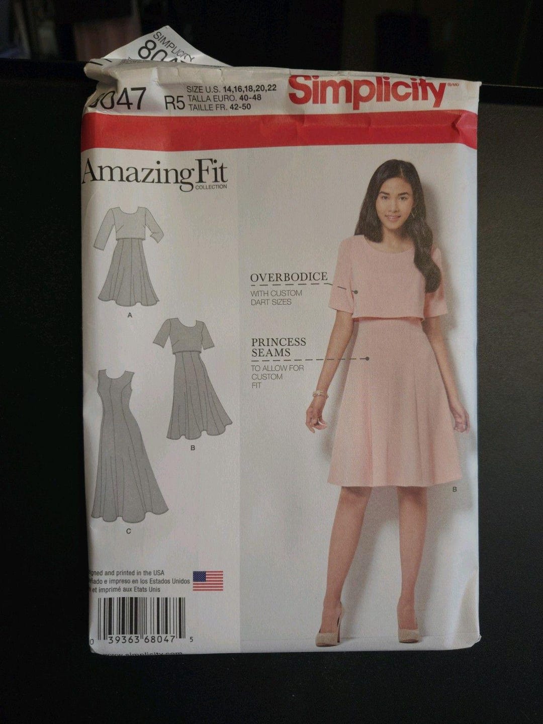 Simplicity 8047 Sewing Pattern Princess Dress W Overbodice Misses Sz 6 ...