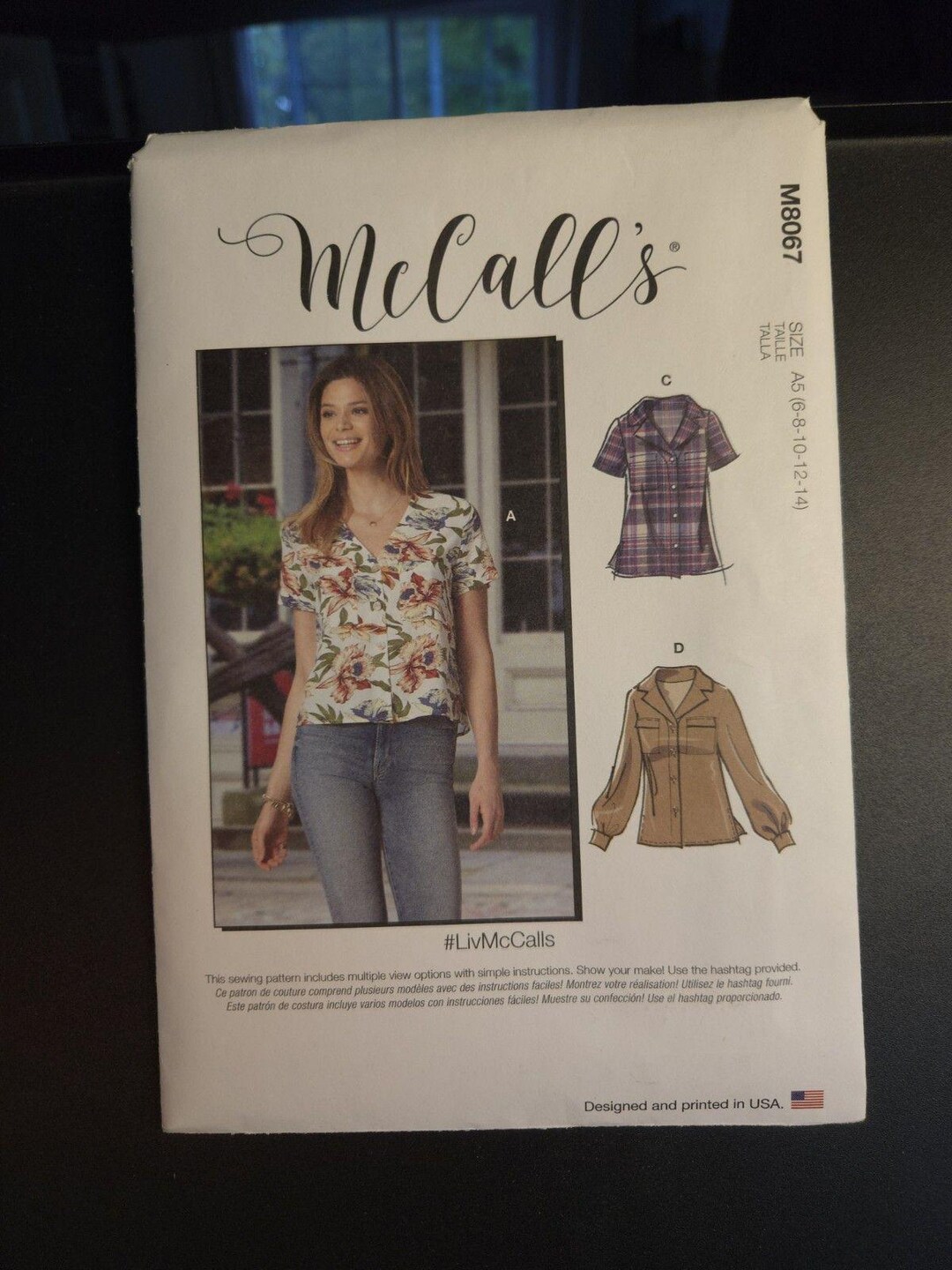Mccalls Sewing Pattern 8067 Women A5 (6-8-10-12-14) - Etsy