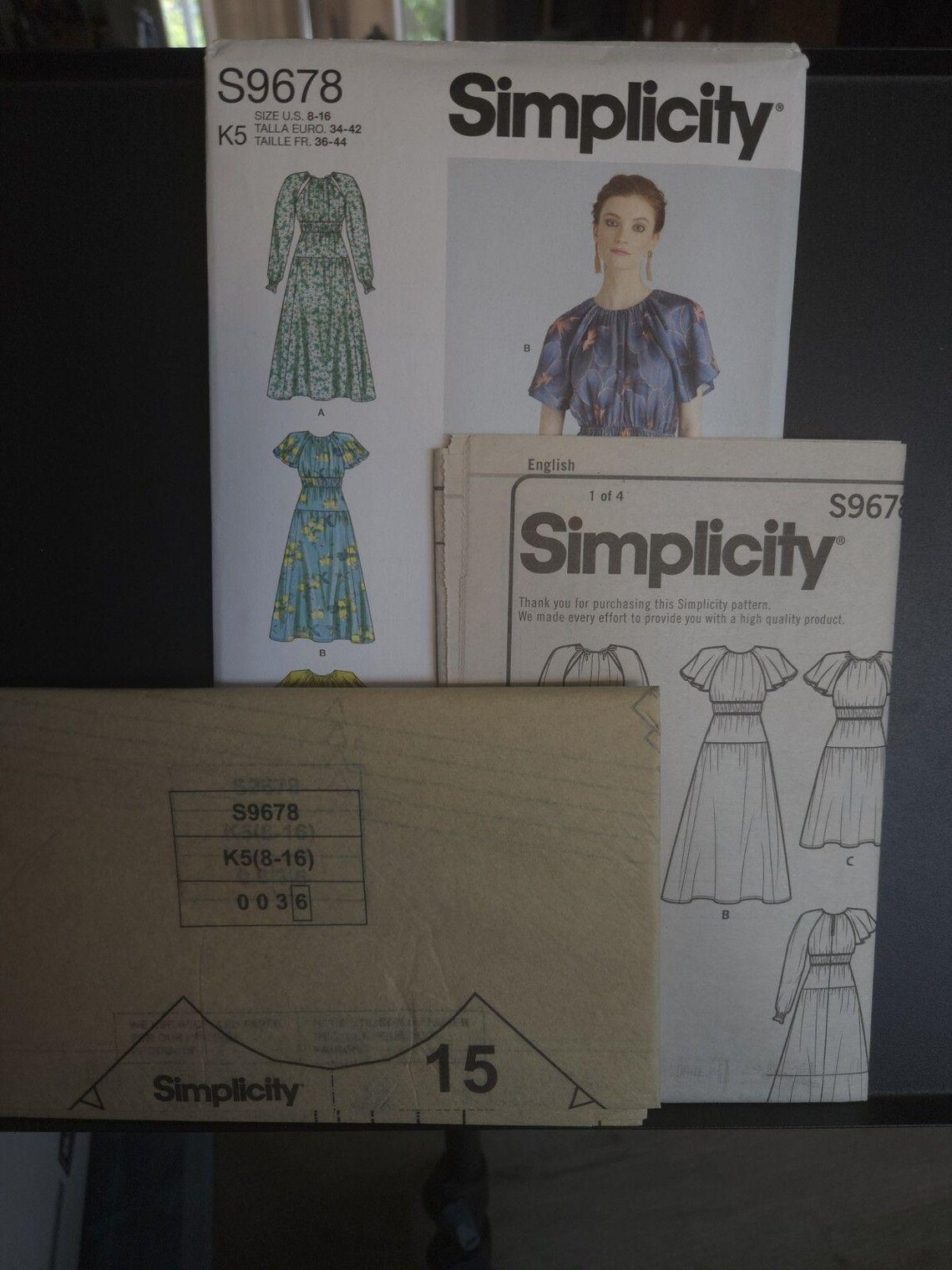 Simplicity 9678 UNCUT Dress Pattern Short Flutter Sleeves or Long Sleeves 8-16 - Etsy