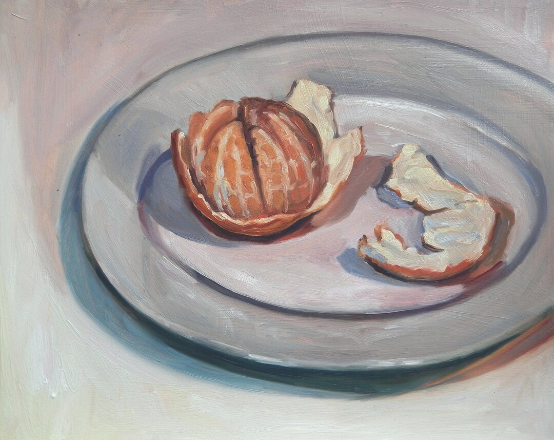 Original Oil Painting, 'the Peel and the Fruit' by British Artist Sheri ...