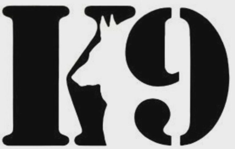 K9 Vinyl Decal – Beware of Dog Car Window Pet Graphic Sticker Black 4x2 ...