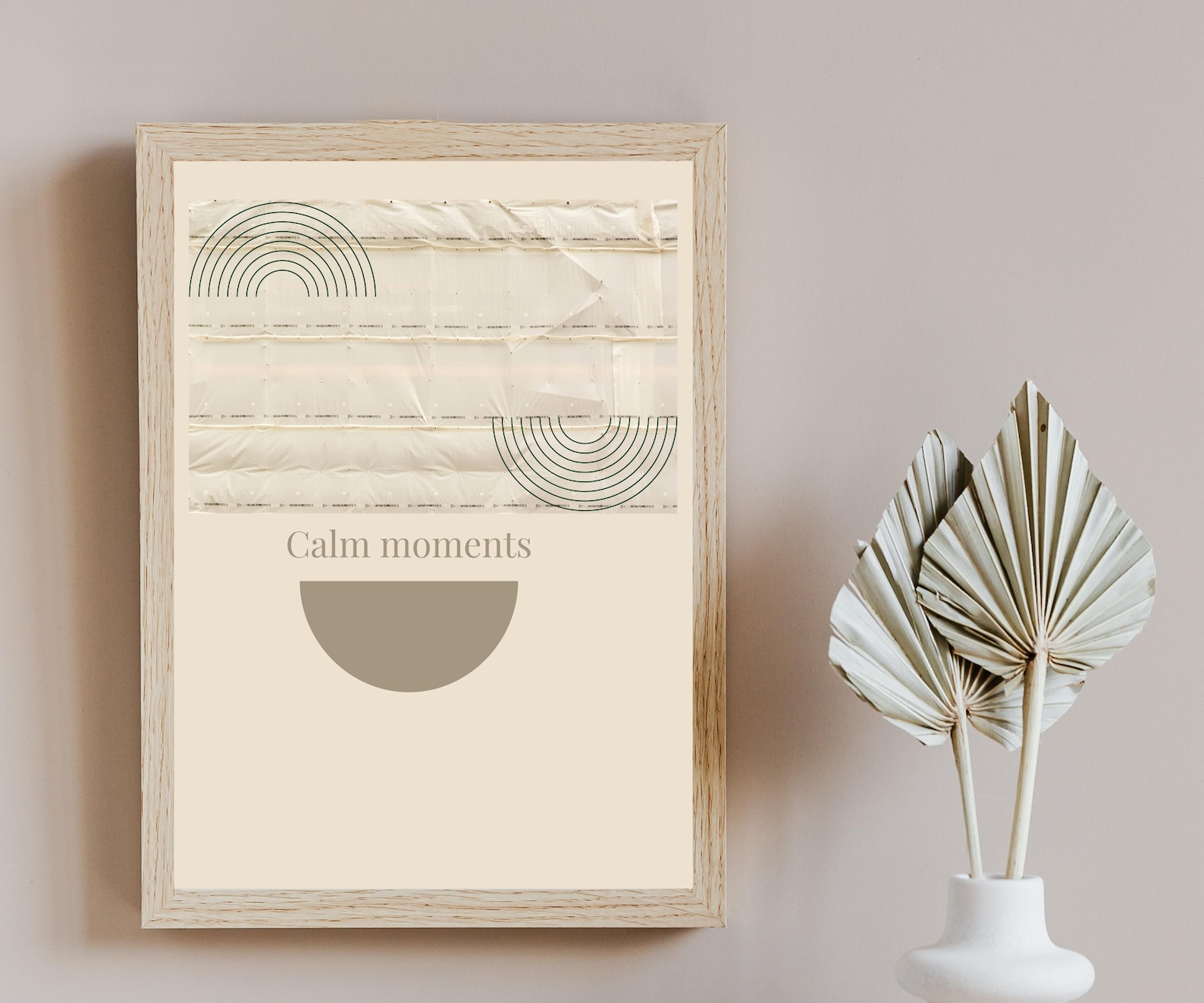 Calm Moments Printable Wall Art, Neutral Boho Decor, Minimalist Beige ...