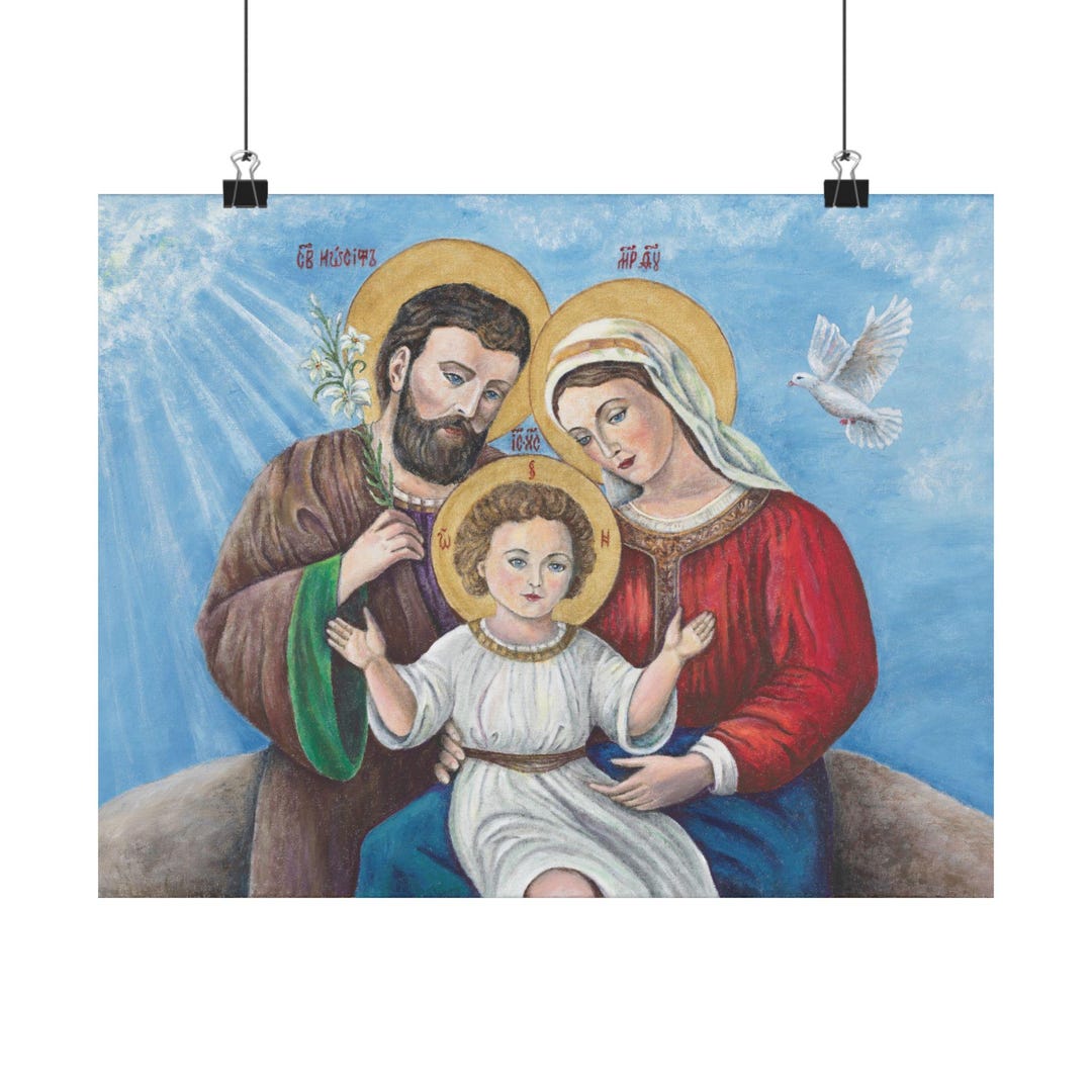 Holy Family Satin Poster, Faith Art Decor; Visit My Store: Www.etsy.com ...
