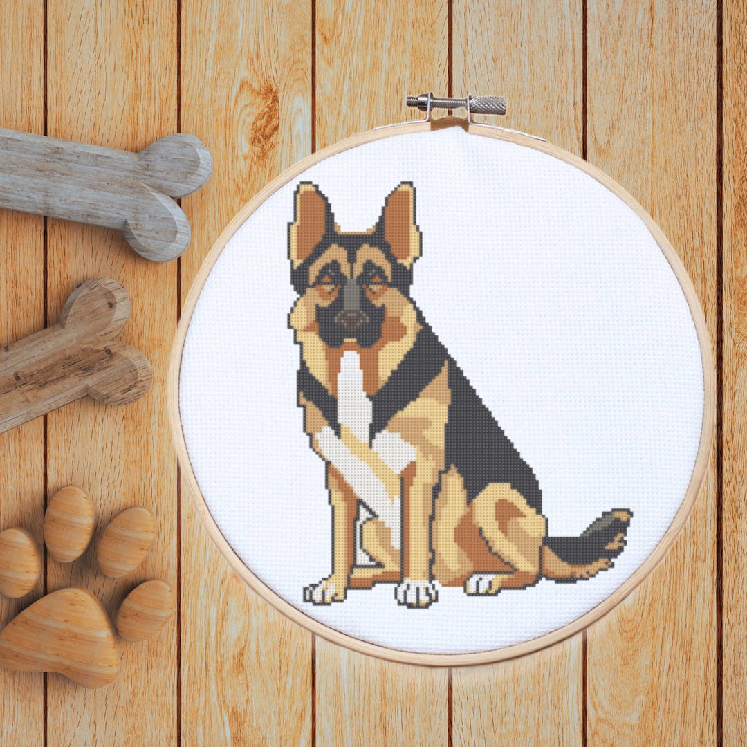 German Shepherd Cross Stitch Pattern: Easy Full Stitches (PDF Download ...