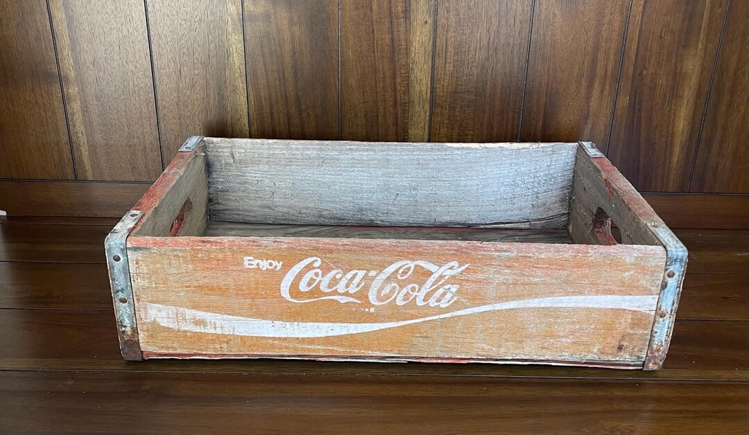 Vintage Coca Cola Wooden Crate, Rustic Shabby Chic Display Box, Antique ...