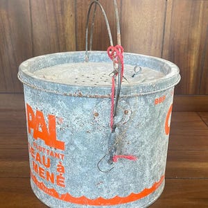 Vintage Old Pal Minnow Pail Perfect for Rustic Decor & Upcycled ...