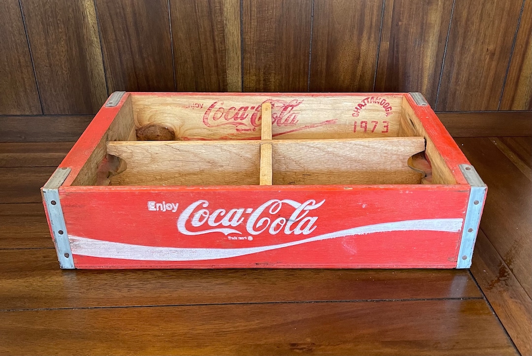 Red Coca Cola Crate Vintage Crate Shabby Chic Antique Rustic Decor - Etsy