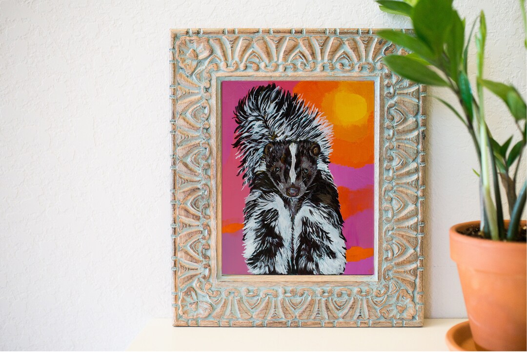 Skunk Art Print, Skunk Wall Decor, Skunk and Sunshine, Acrylic Baby ...