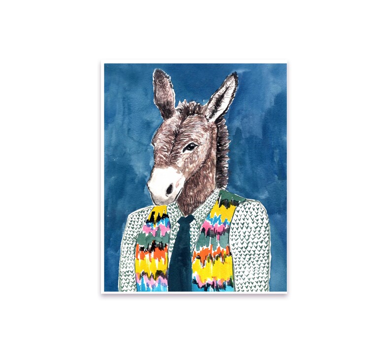 Boho Donkey Sticker, Burro Sticker, Vinyl Sticker, Stocking Stuffer - Etsy