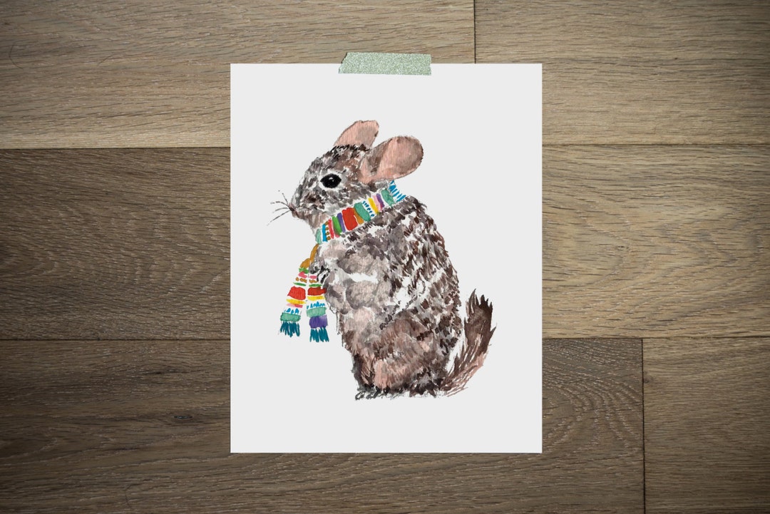 Chinchilla Art Print - Chinchilla Painting -peruvian Scarf - Ethnic ...