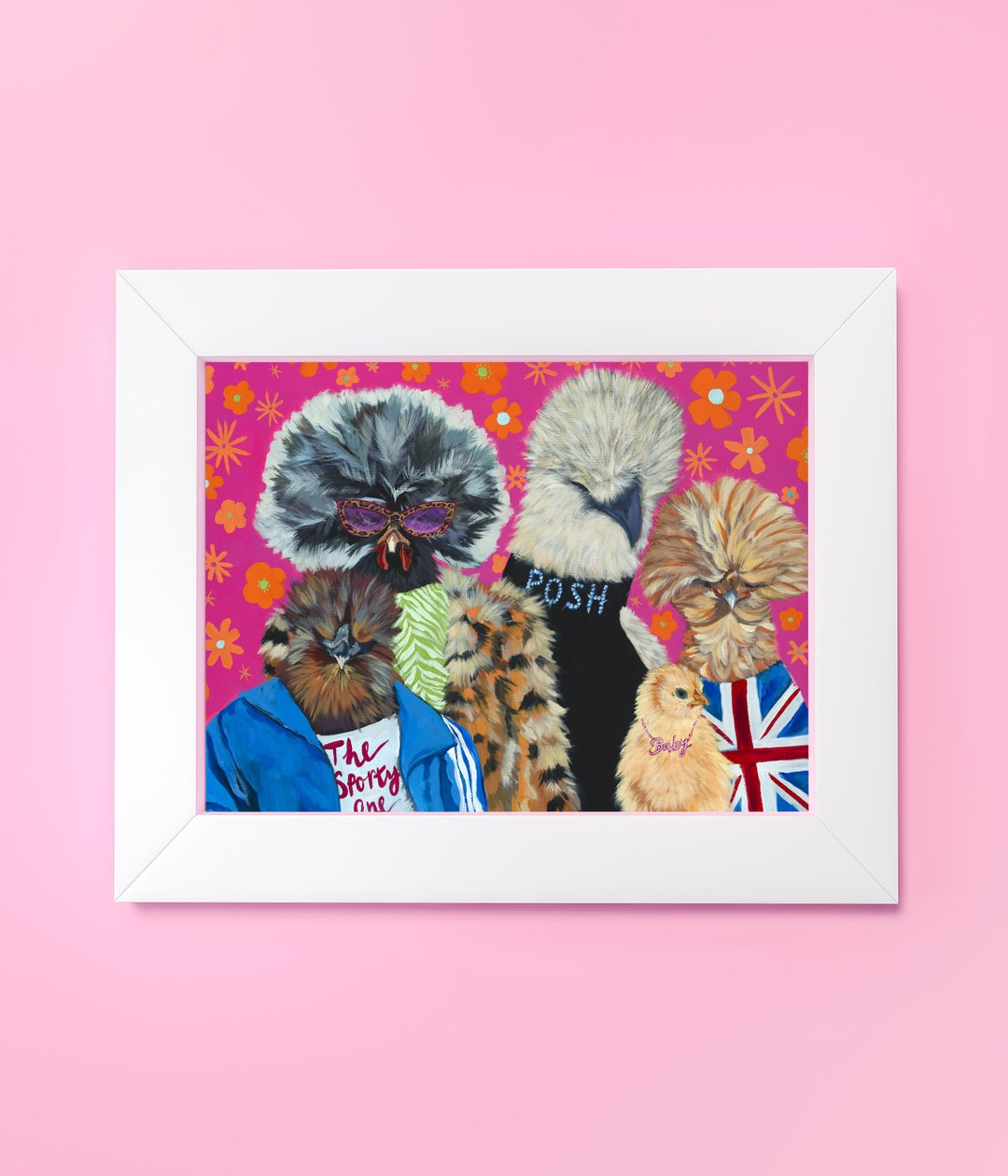 Funky Chicken Art, Fancy Chicken Print, Spice Girls, Girl Power ...