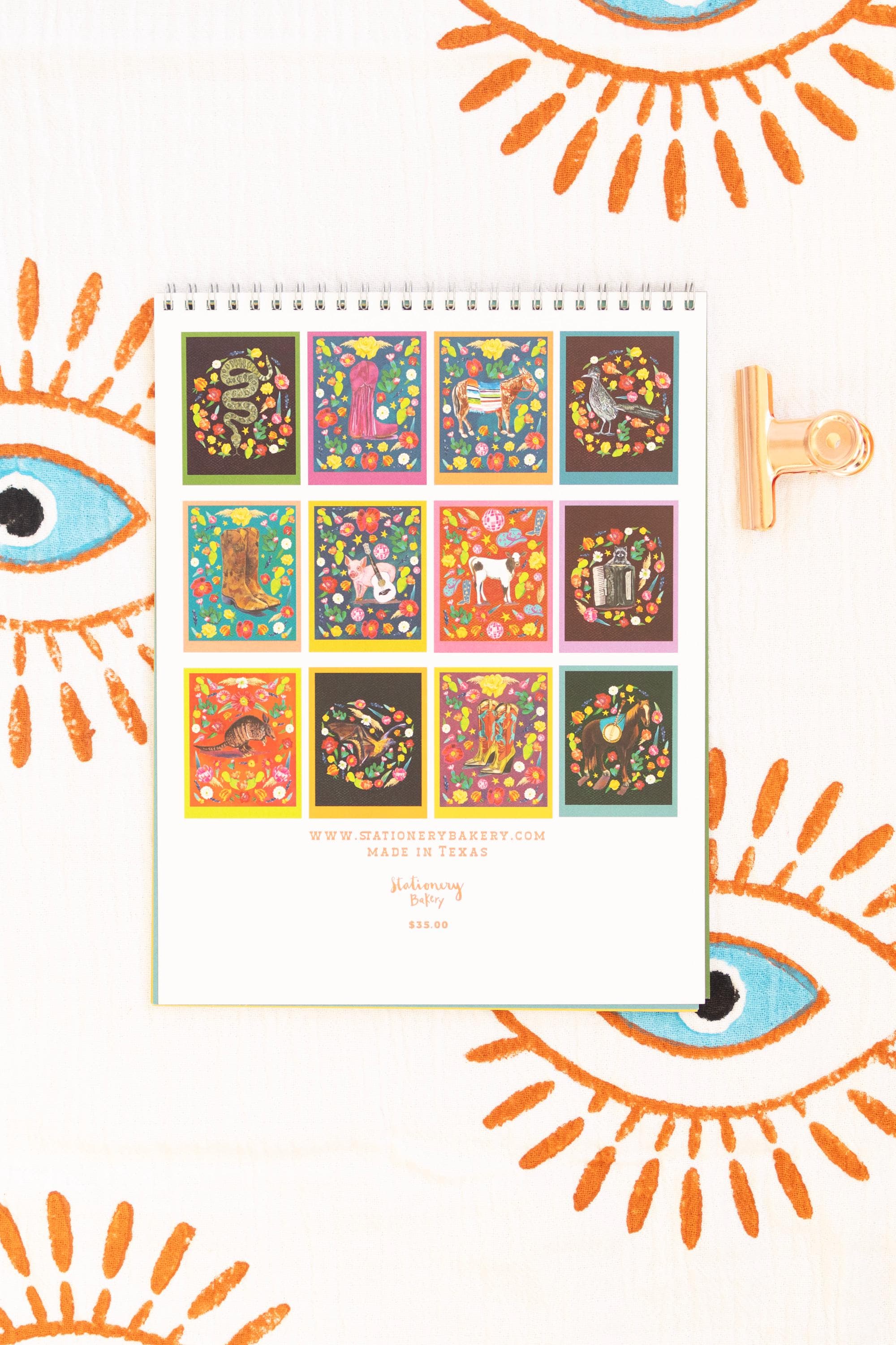2026 Wild and Western Calendar - Western Animal Decor- Colorful ...