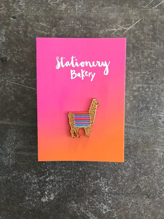 Llama enamel pin Llama art Llama jewelry Llama brooch | Etsy