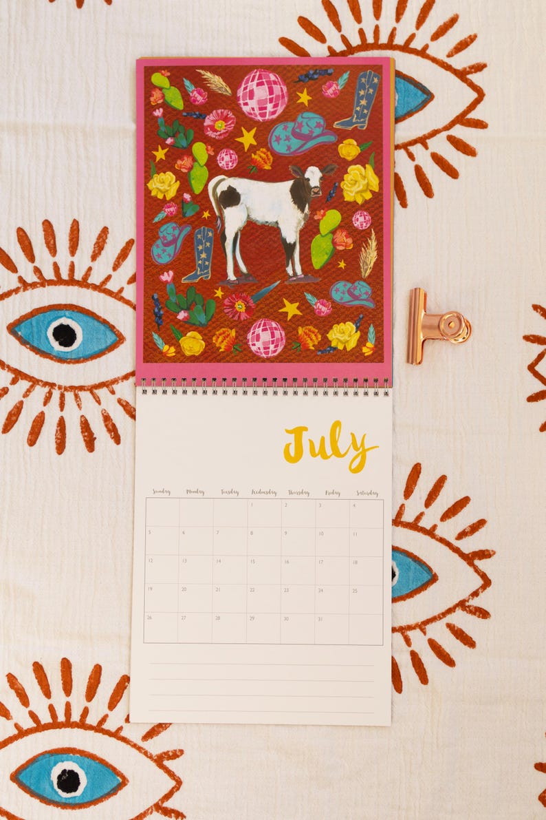 2026 Wild and Western Calendar - Western Animal Decor- Colorful ...