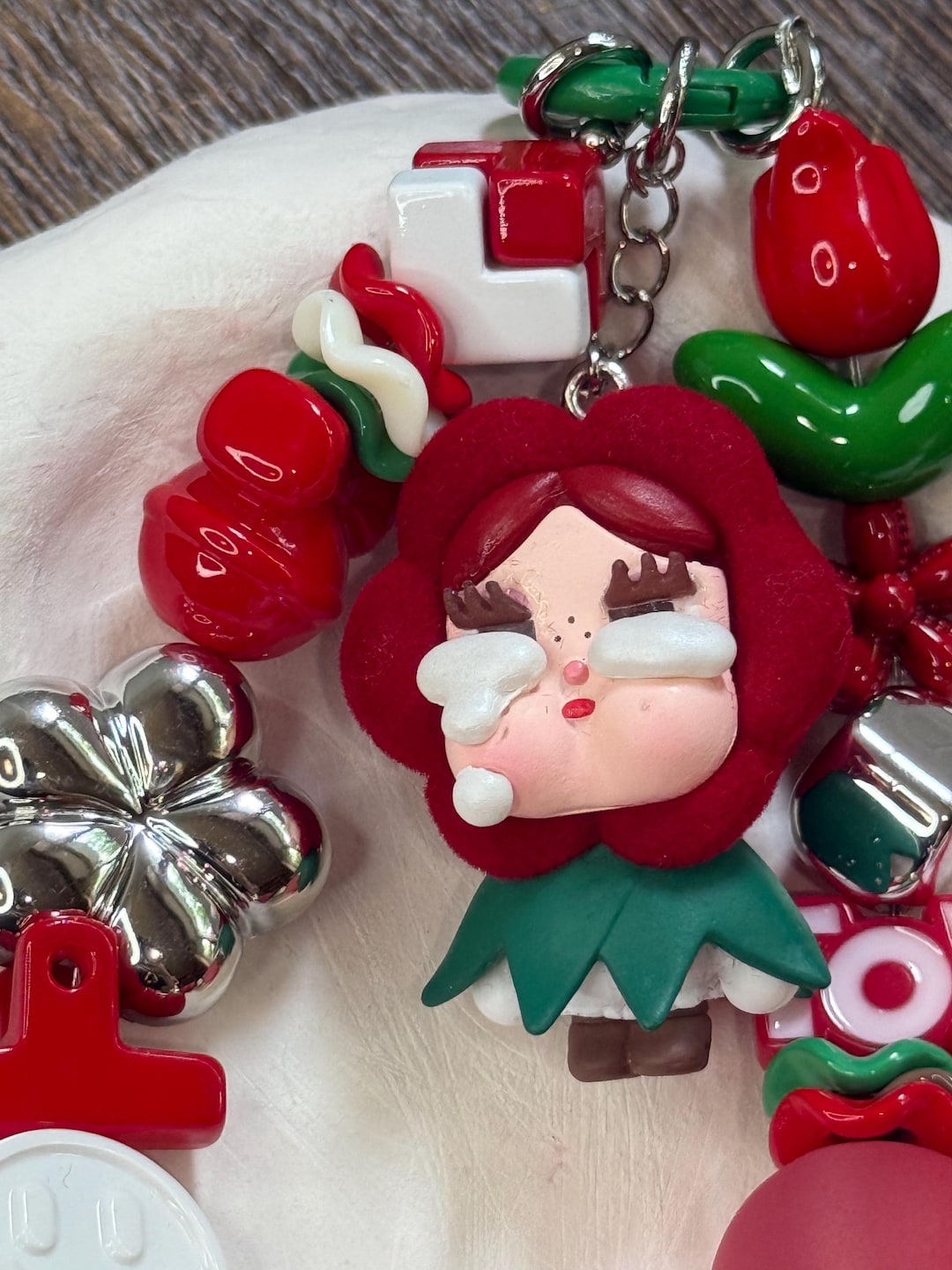 Personalization Kawaii Flower Mini Doll Phone Charm • Smiley Beads Bag ...