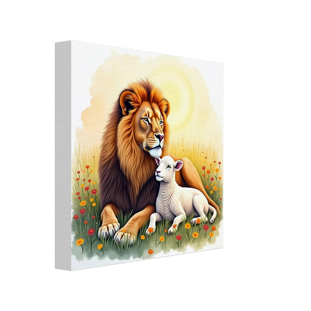The Lion and the Lamb Symbol of Peace - Ideal for Giving as a Gift at ...