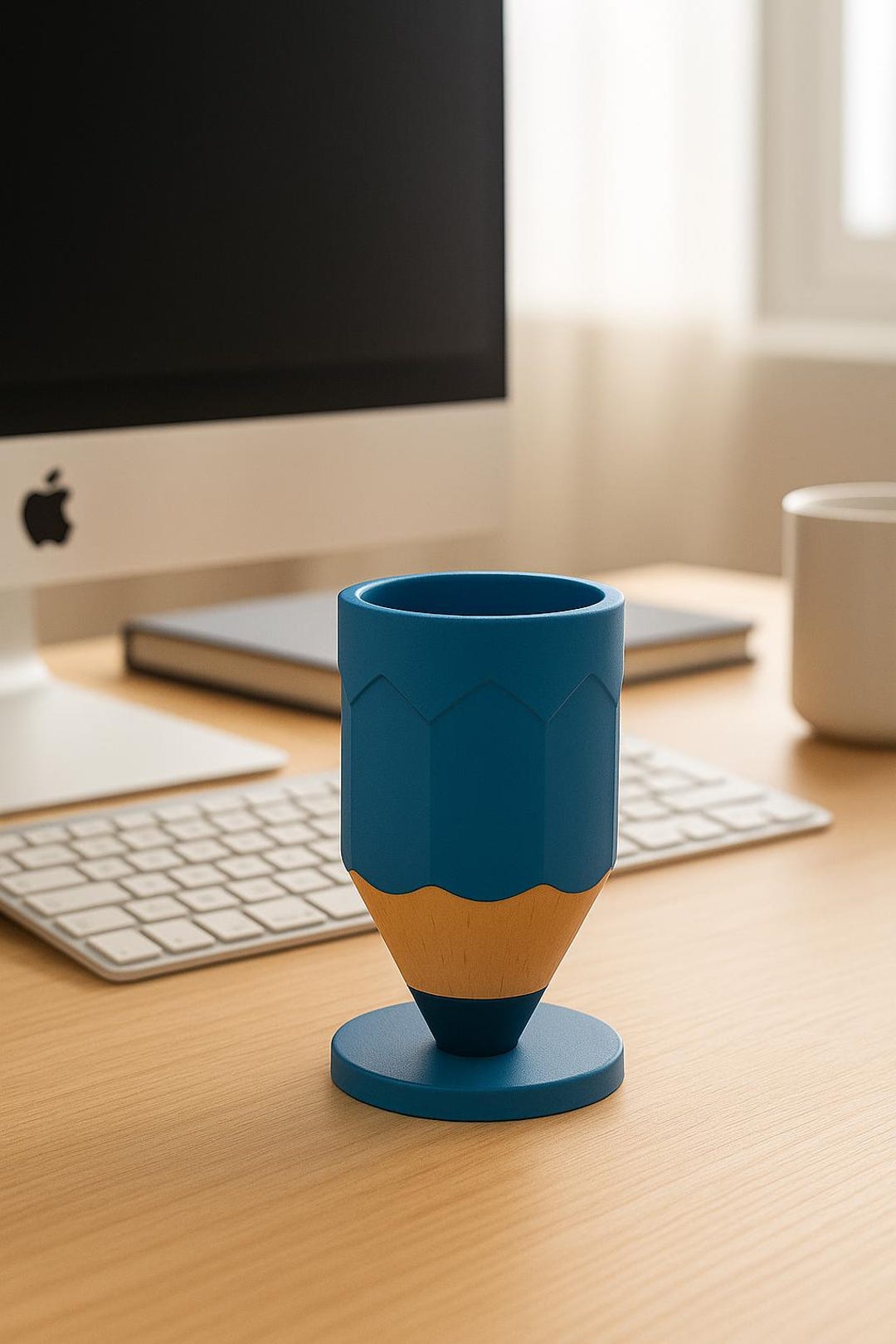 3D Printable Pencil Pen Holder STL – Desk Organizer – Pencil-shaped ...