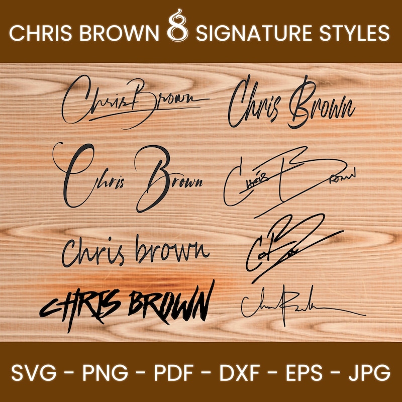 Chris Brown Signature Png - Etsy