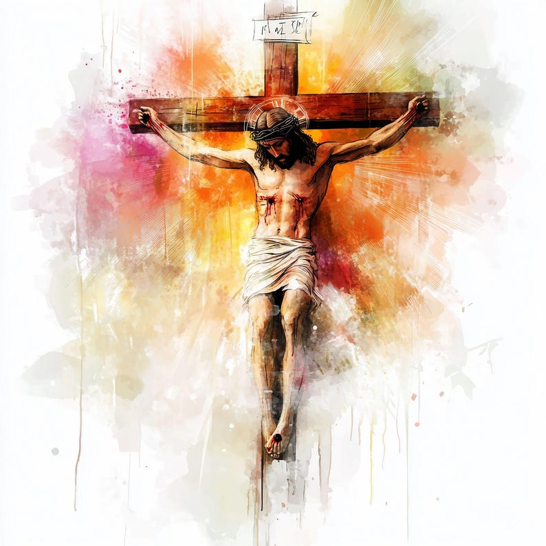 Christian Jesus Clipart PNG Bundle, Religious Artwork, Faith ...