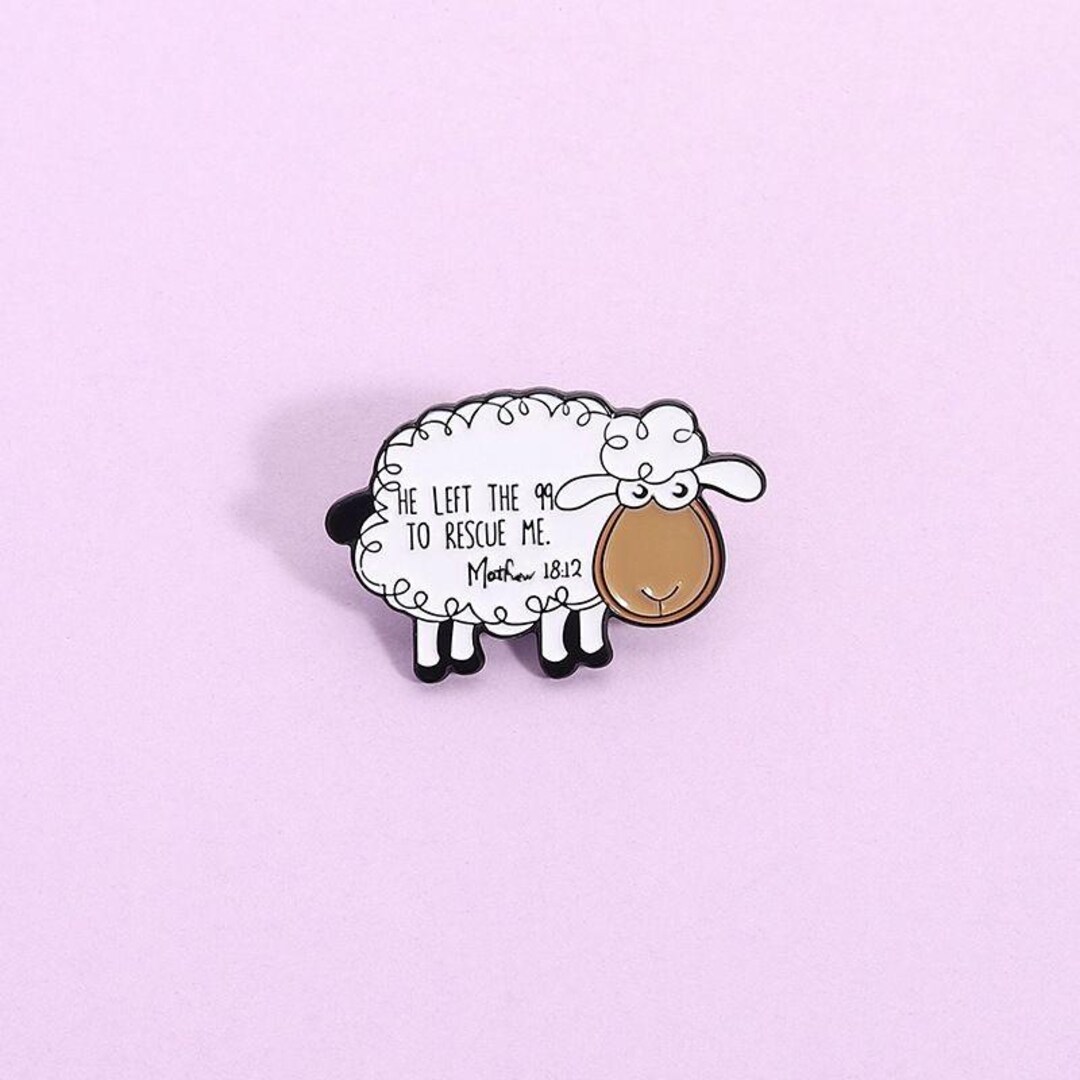 Sheep Enamel Pin Badge, Farm Animal Lapel Pin, Woolly Lamb Gift for Her ...