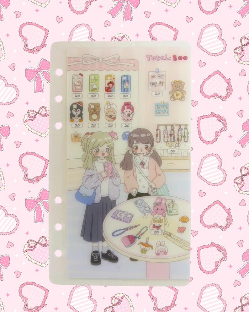 Kawaii Anime Girl Budget Tracker Inserts for 6-ring Binder, Aesthetic ...