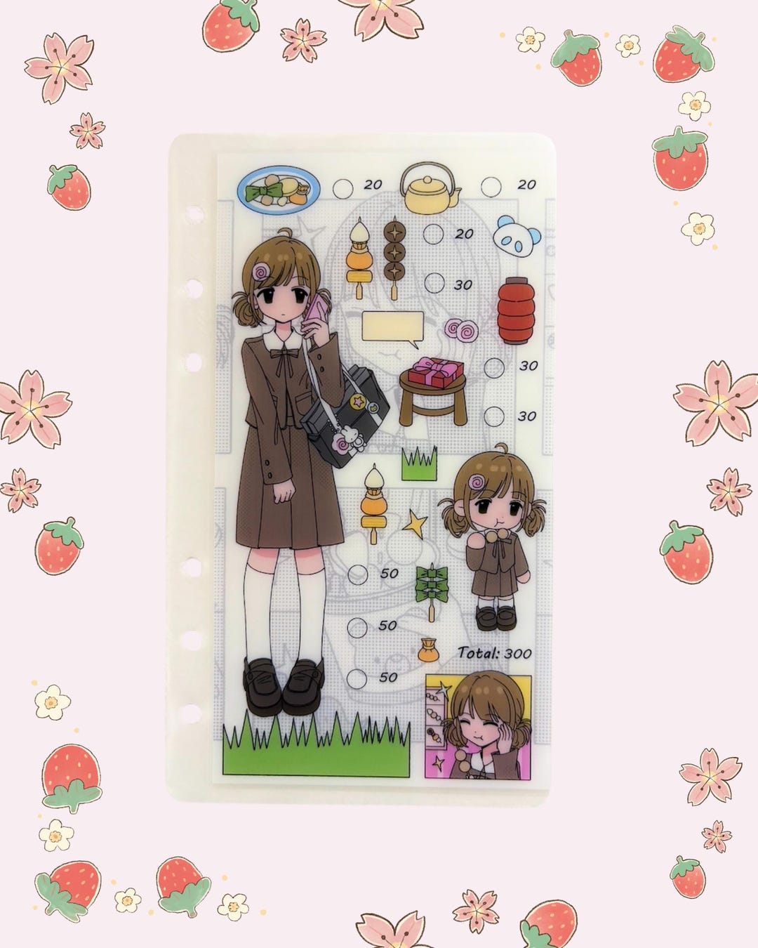 Kawaii Anime Girl Budget Tracker Inserts for 6-ring Binder, Aesthetic ...