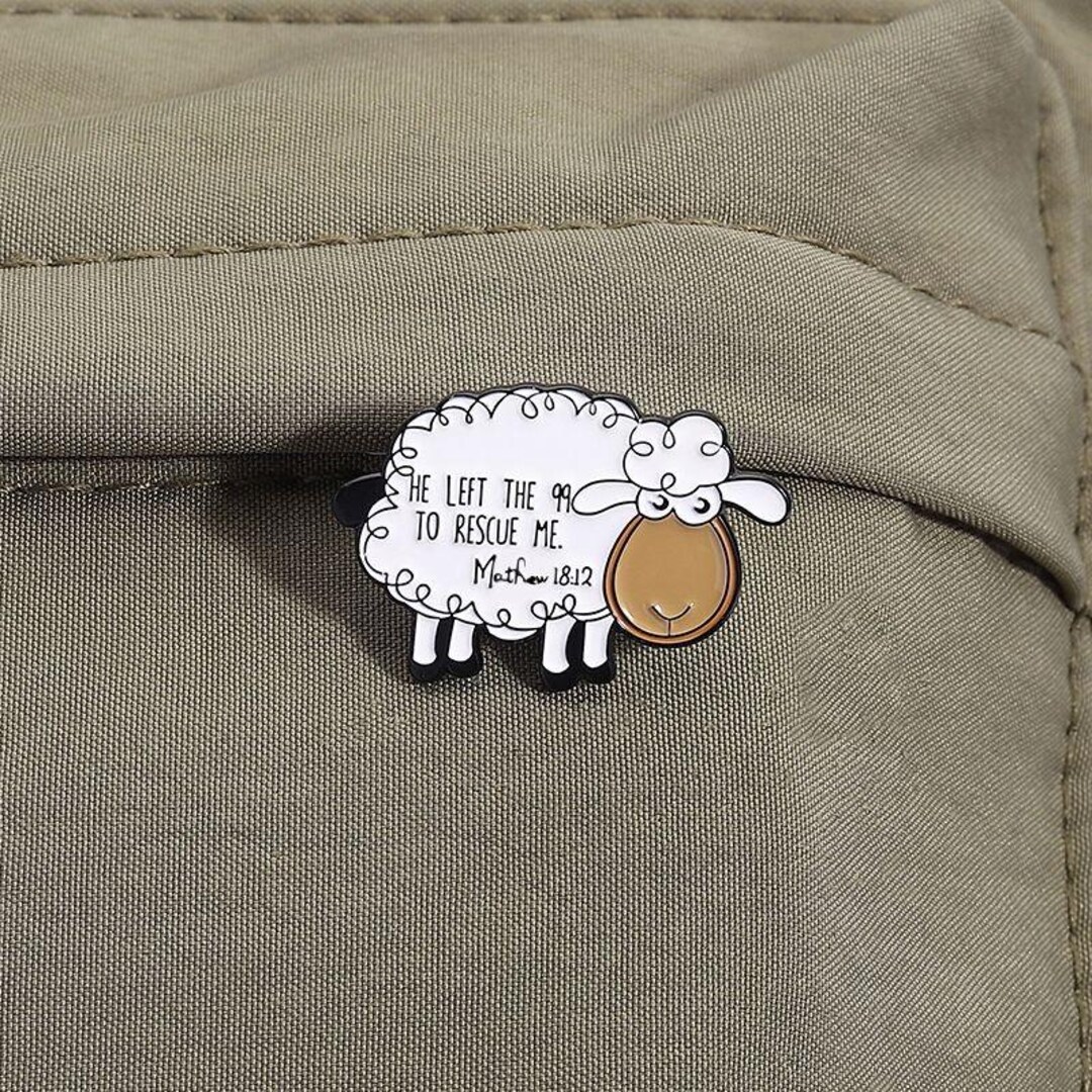 Sheep Enamel Pin Badge, Farm Animal Lapel Pin, Woolly Lamb Gift for Her ...