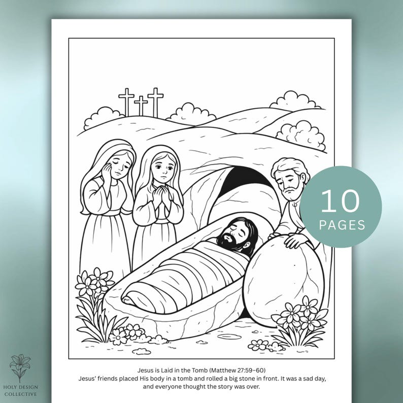 Easter Bible Story Coloring Pages for Kids (digital Download) - Etsy