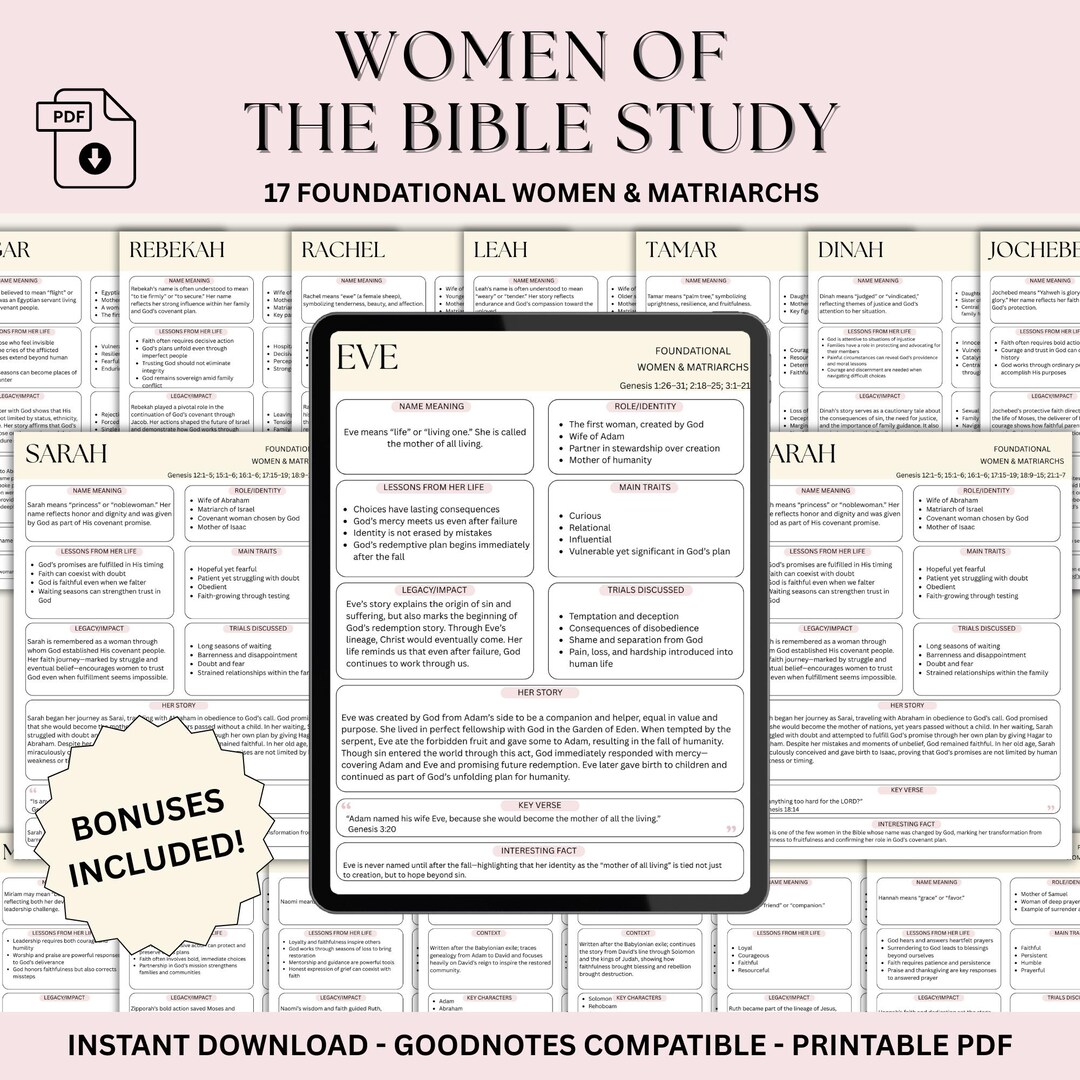 Women of the Bible Study Guide, Books of the Bible Study Plan, Bible ...