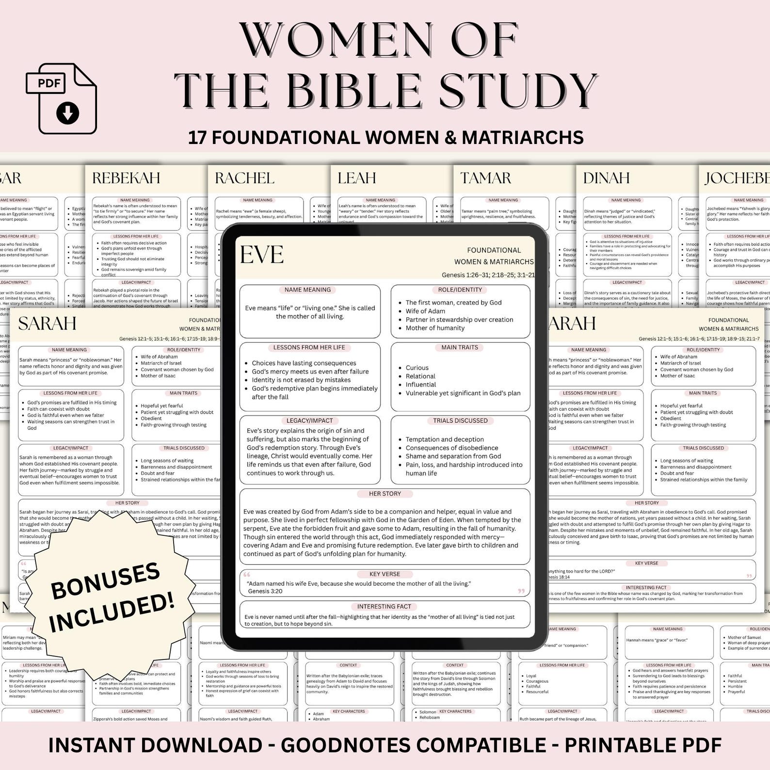 Women of the Bible Study Guide, Books of the Bible Study Plan, Bible ...