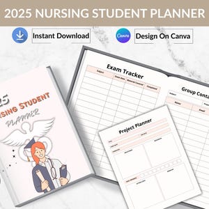 2025 Nursing Student Planner: Clinical & Study Organizer (digital PDF ...