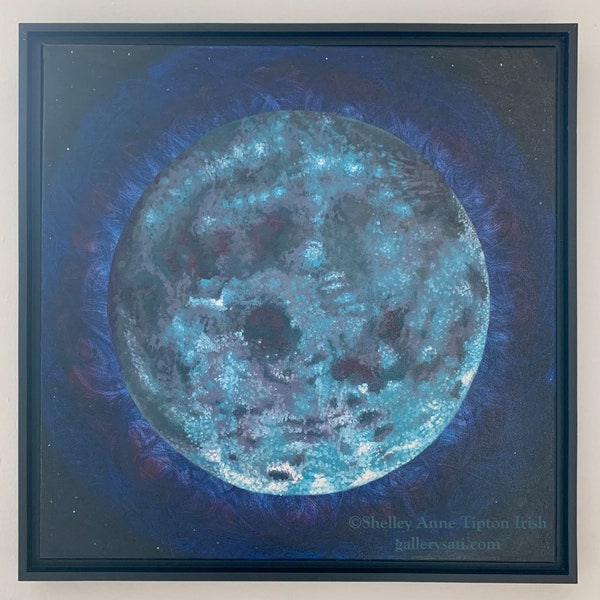 Full Moon Painting - Etsy
