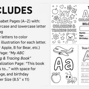 Editable ABC Coloring and Tracing Book – Fun & Educational Printable ...