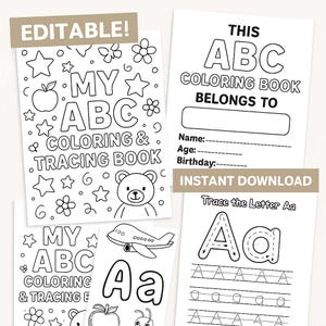 Editable ABC Coloring and Tracing Book – Fun & Educational Printable ...