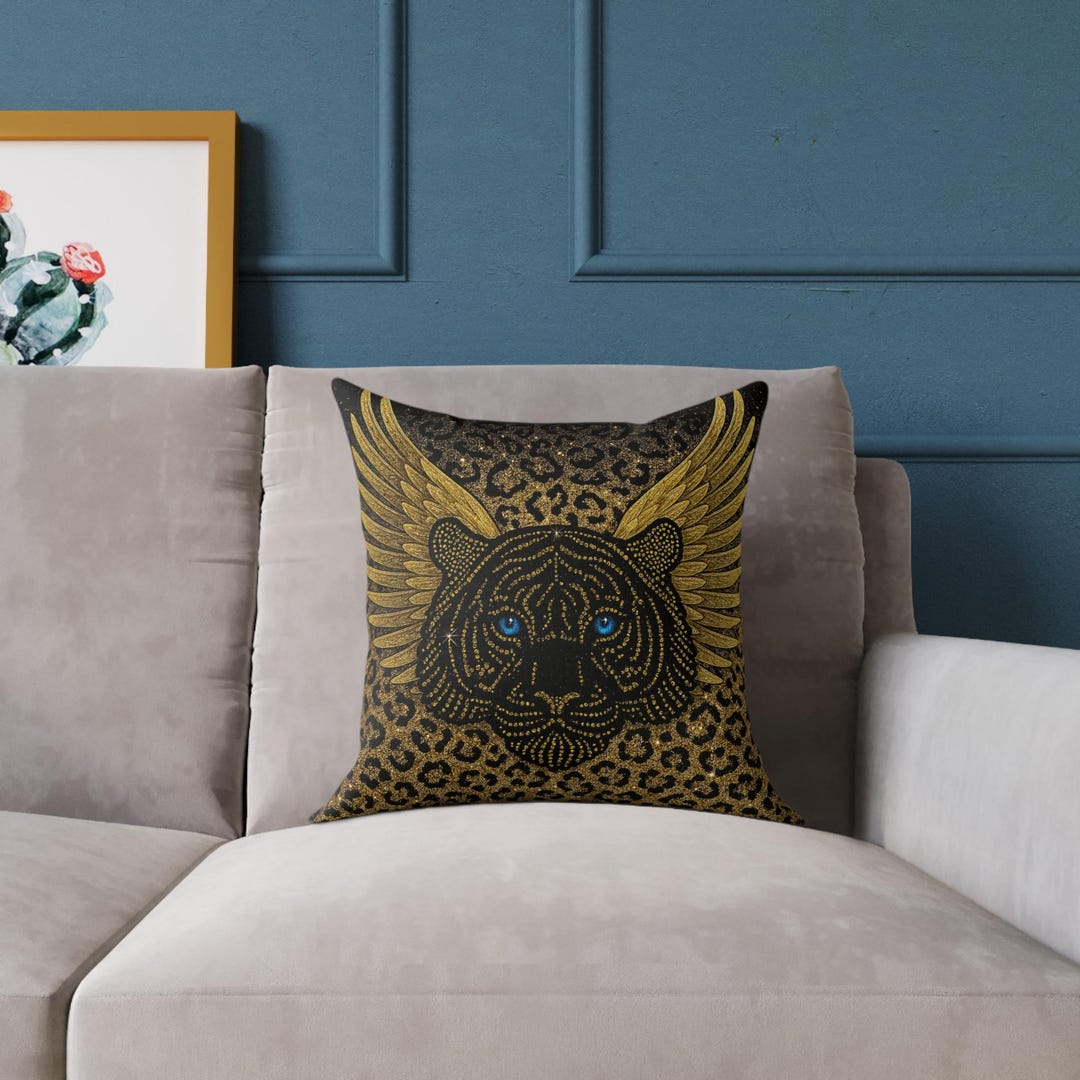 Bold Tiger Winged Pillow - Animal Decor, Boho Home Accents, Gift for ...