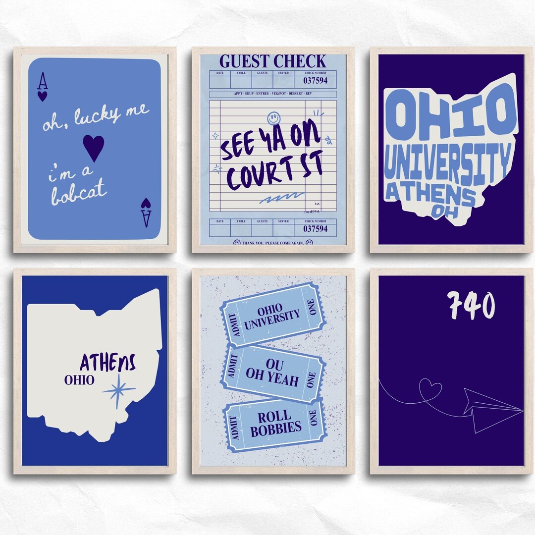 Ohio University Wall Art | Light Blue College Decor | OU Digital ...