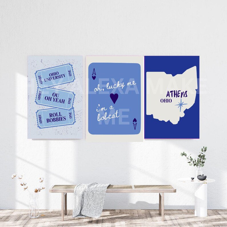 Ohio University Wall Art | Light Blue College Decor | OU Digital ...