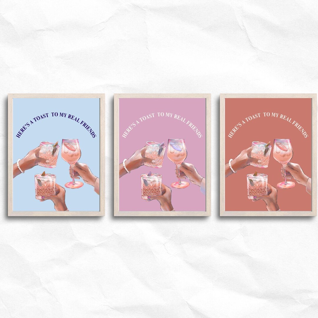 Taylor Swift Lyric Poster Set – “here’s a Toast to My Real Friends ...