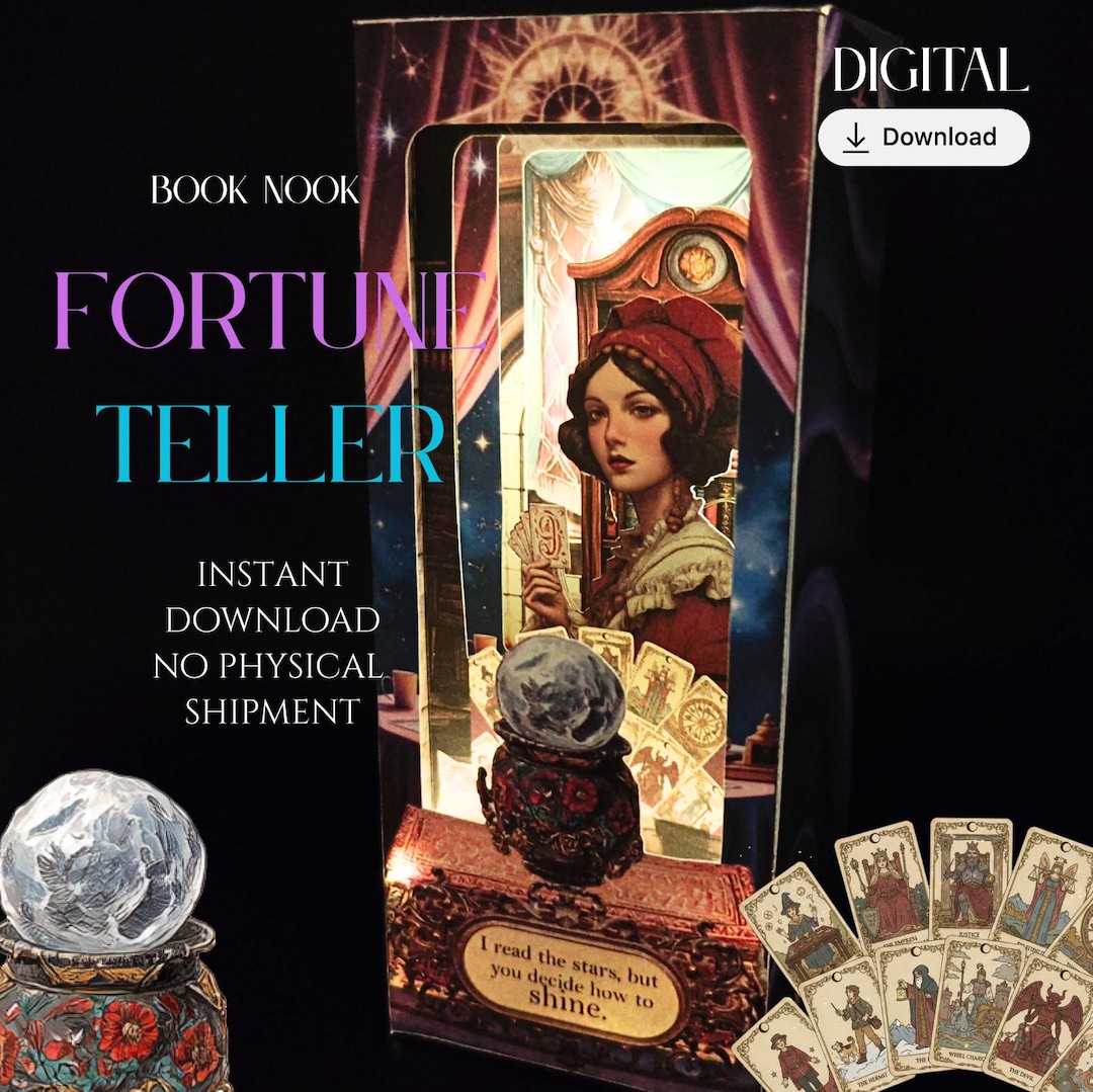 Fortune Teller Booknook Kit: Magic Card, Future Predictor, Paper ...