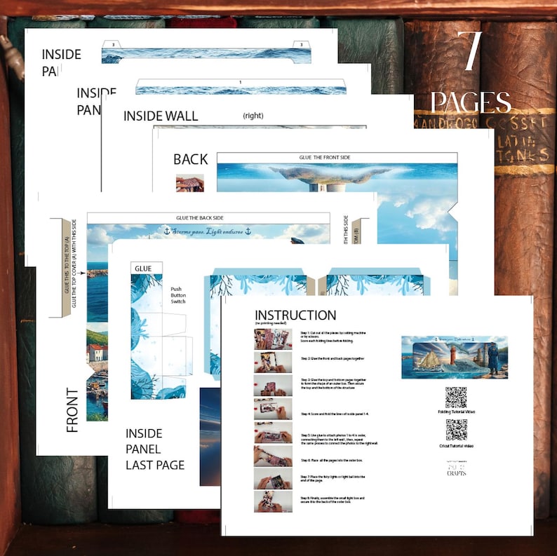 The Lighthouse Horizontal Stack up Book Nook Kit: Foldable Paper ...