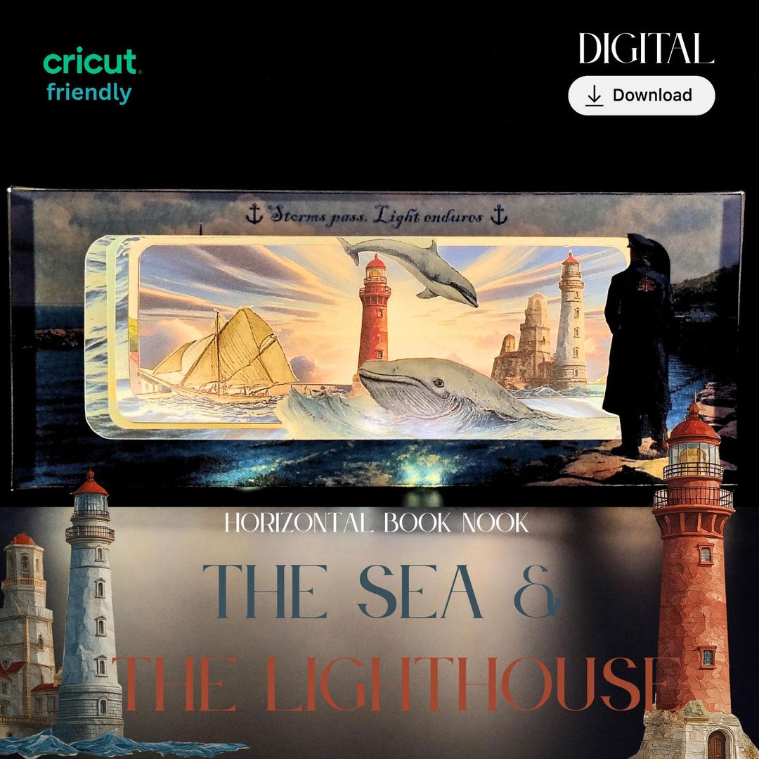 The Lighthouse Horizontal Stack up Book Nook Kit: Foldable Paper ...